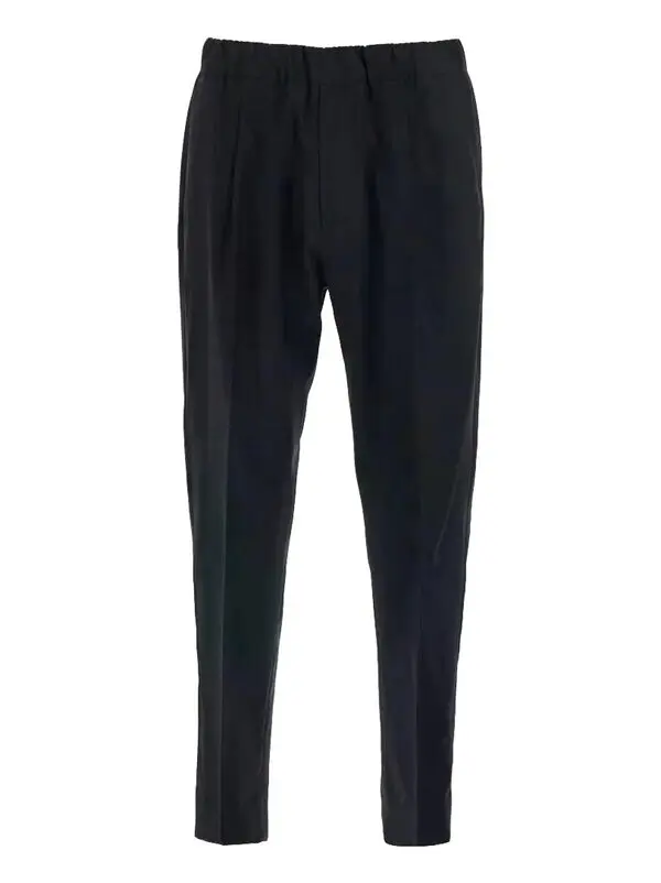 LOW BRAND Elasticated-waist Wool Trousers - Black