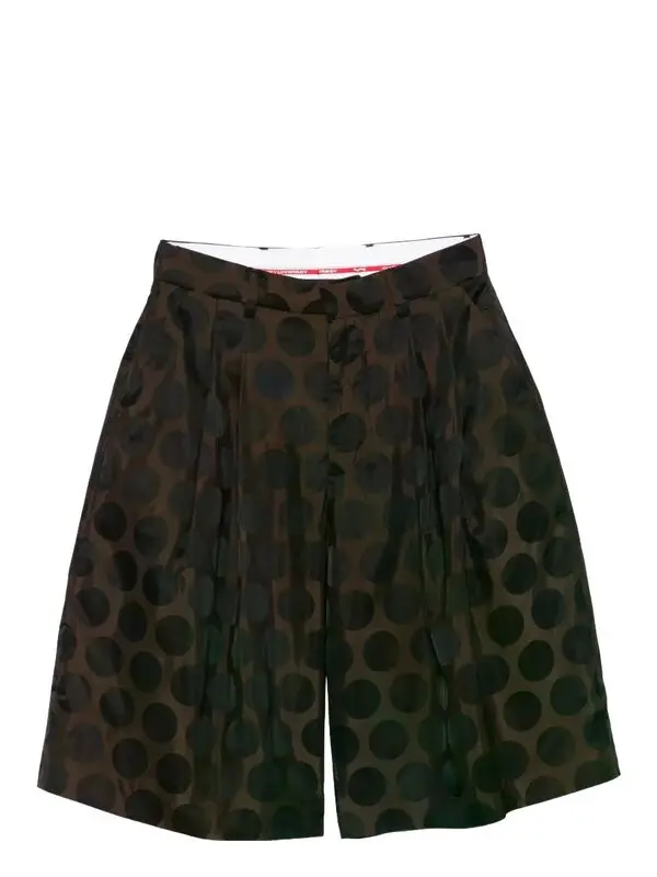 CHARLES JEFFREY Polka Dot Bermuda Shorts - Brown