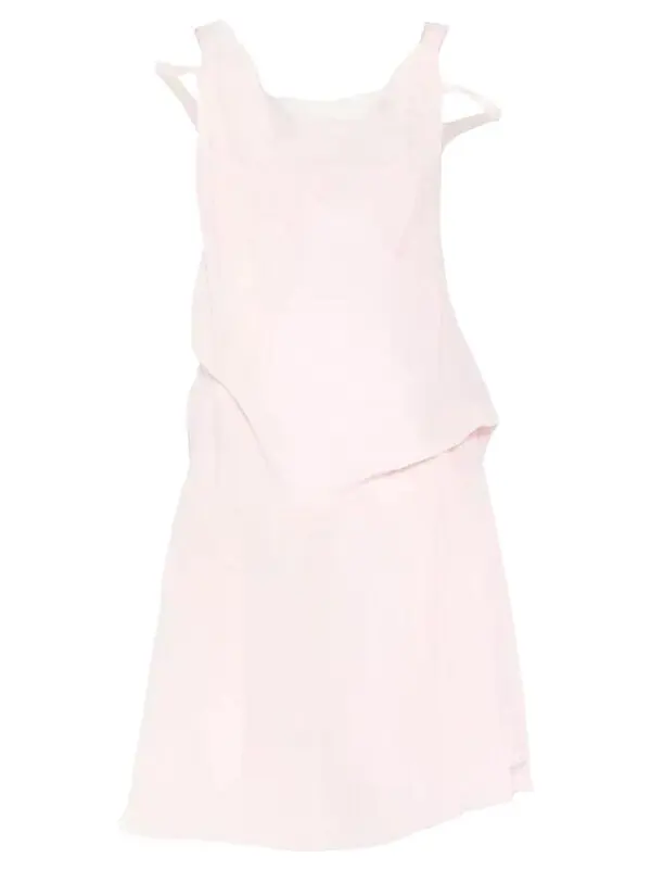 Plan C Crinkled Midi Dress - Pink