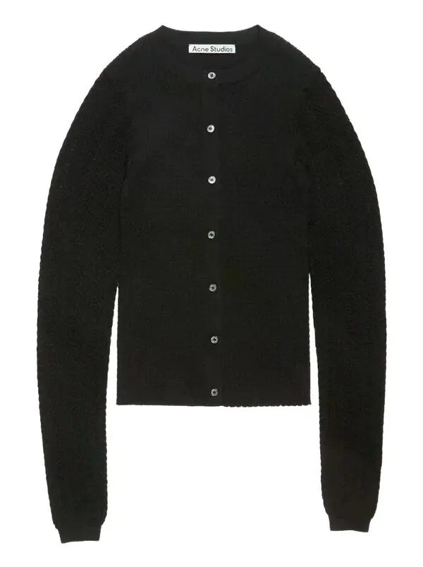 Acne Studios Button Knitted Cardigan - Black