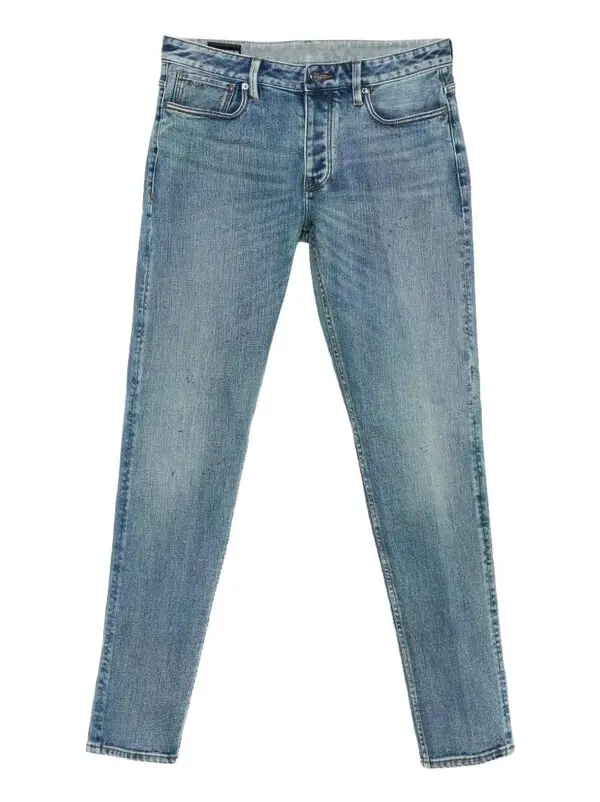 Emporio Armani Logo-plaque Jeans - Blue