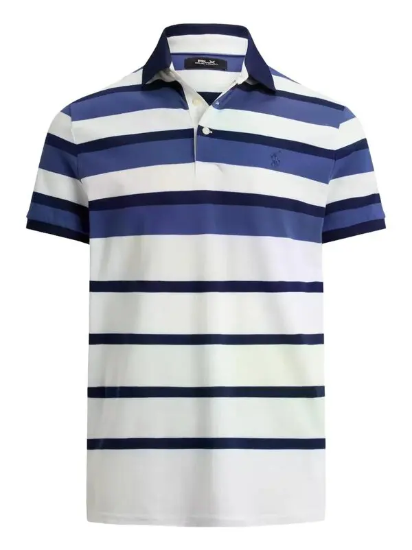 Rlx Ralph Lauren Striped Short-sleeve Polo Shirt - White