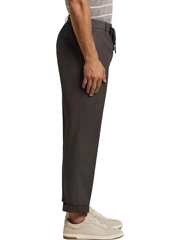 Peserico Drawstring Tailored Trousers - Grey