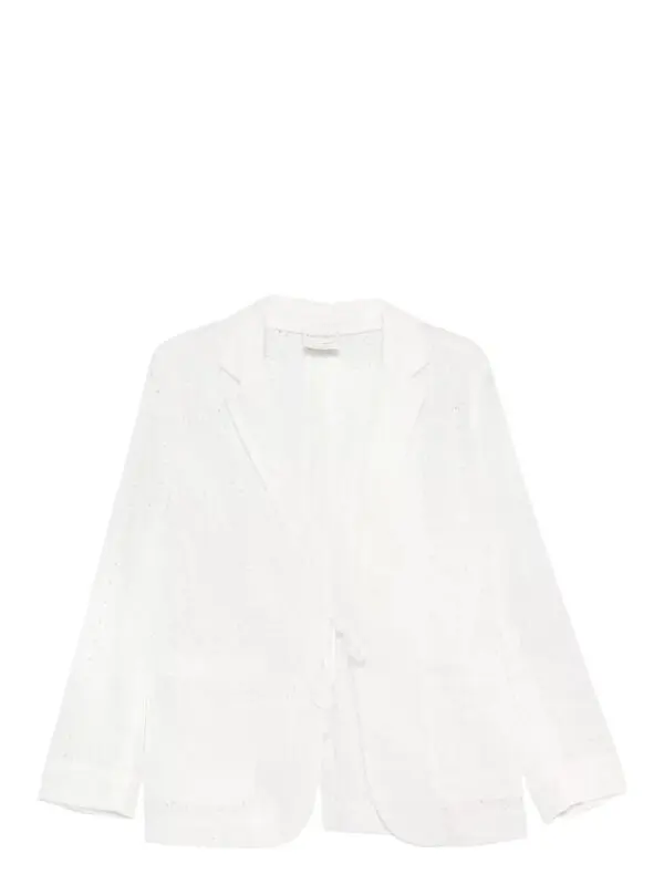 FORTE_FORTE Eyelet Tie Jacket - White