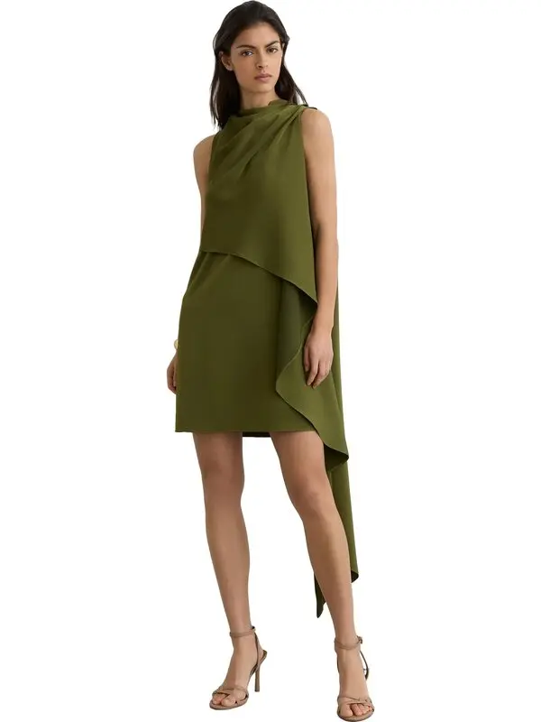 REISS Wrenley Dress - Olive Green