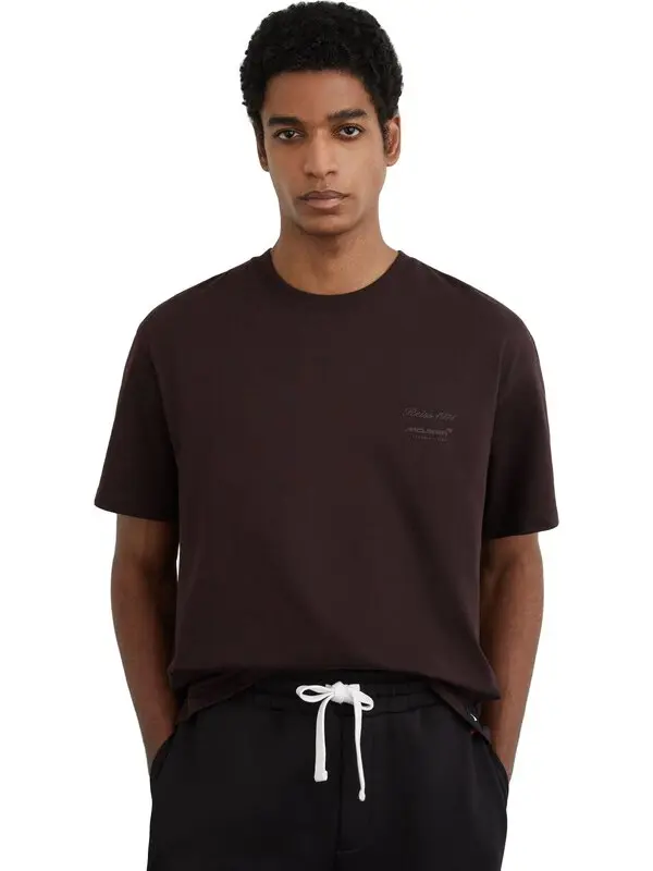 REISS X Mclaren F1 Team Stirlingmclaren Racing Motorsport Relaxed T-shirt-fit - Chocolate Brown