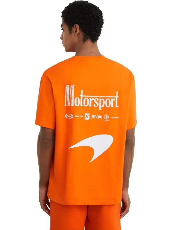 REISS X Mclaren F1 Team Stirlingmclaren Racing Motorsport Relaxed T-shirt-fit - Papaya Orange