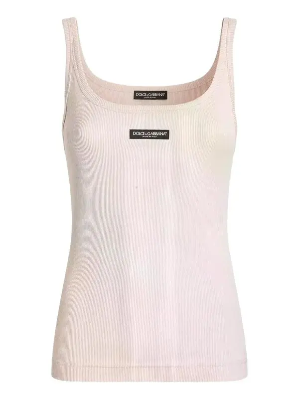 Dolce & Gabbana Ribbed Tank Top - Pink