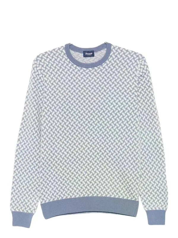 DRUMOHR Geometric Pattern Sweater - Blue