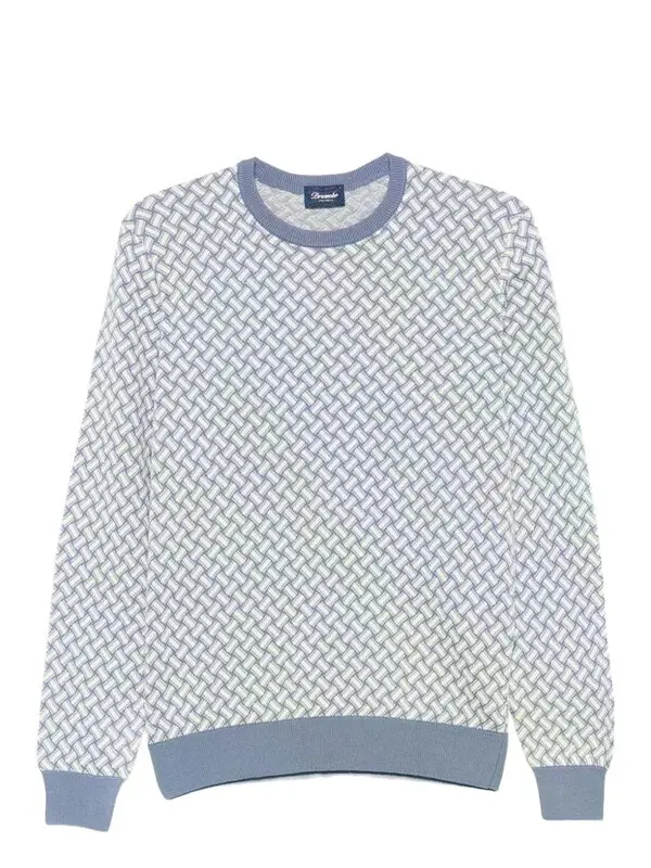 DRUMOHR Geometric Pattern Sweater - Blue