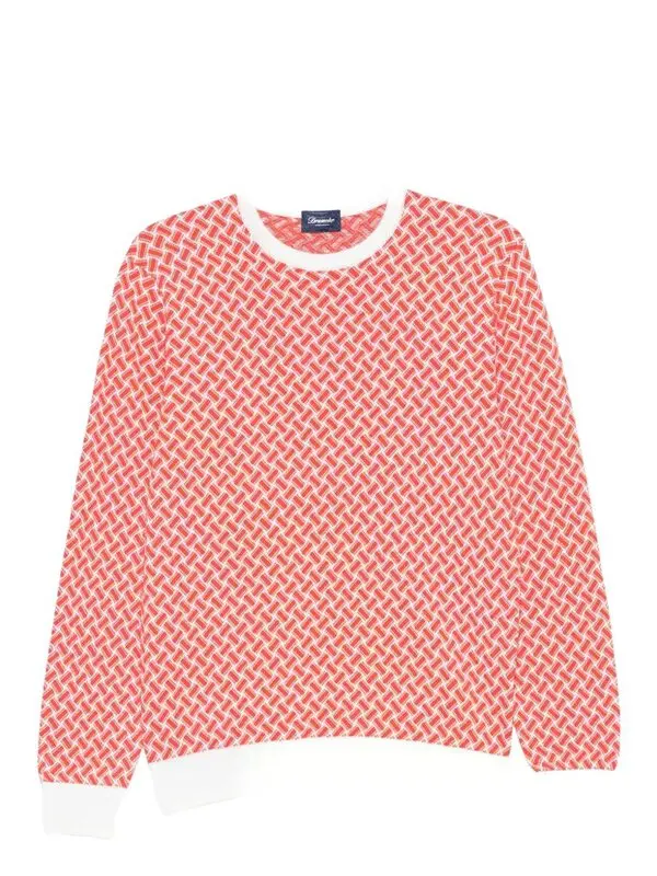 DRUMOHR Geometric-pattern Sweater - Red