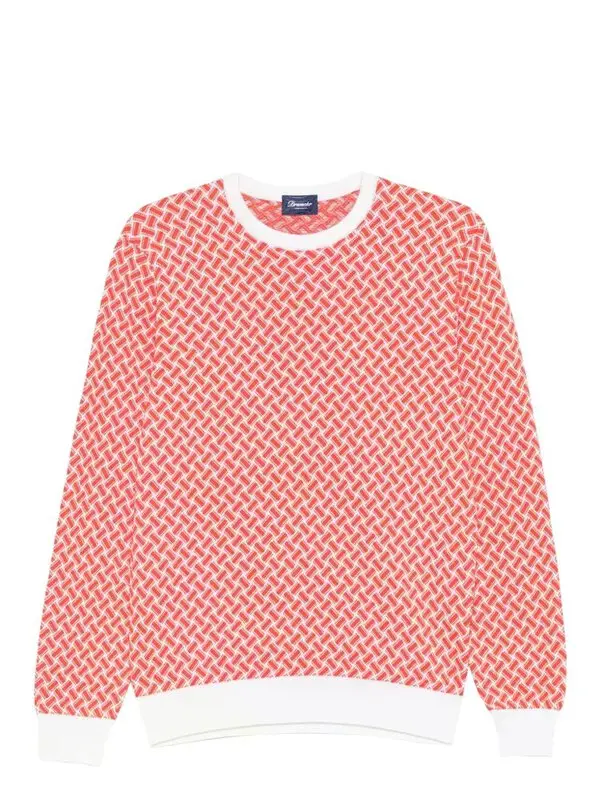 DRUMOHR Geometric-pattern Sweater - Red