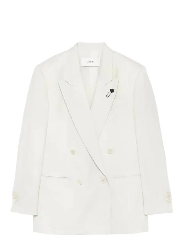 LARDINI Double-breasted Jacket - Neutrals