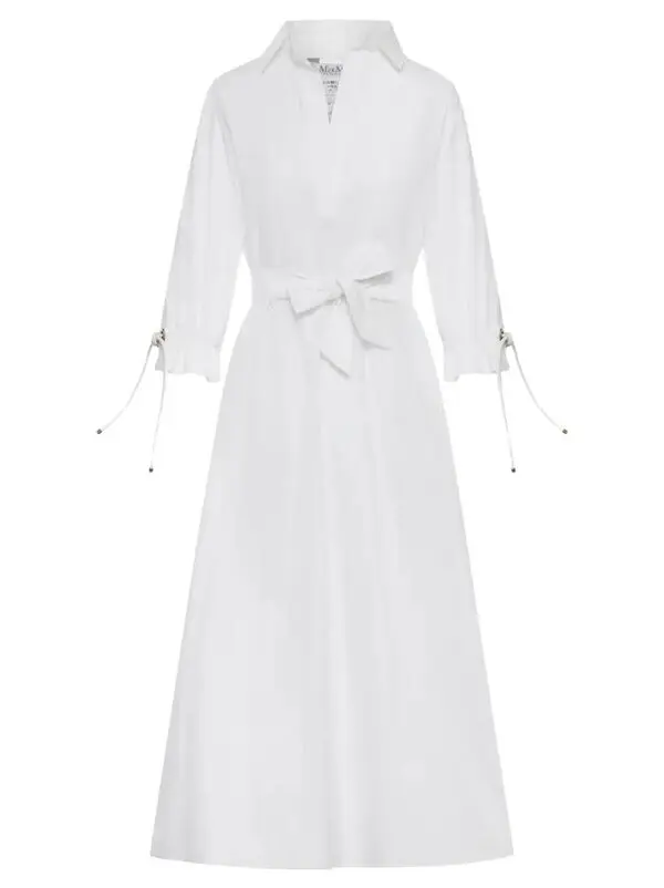 Max Mara Cotton Midi Dress - White