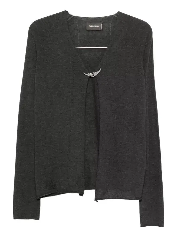 Zadig&Voltaire Wings Appliqué Cardigan - Grey