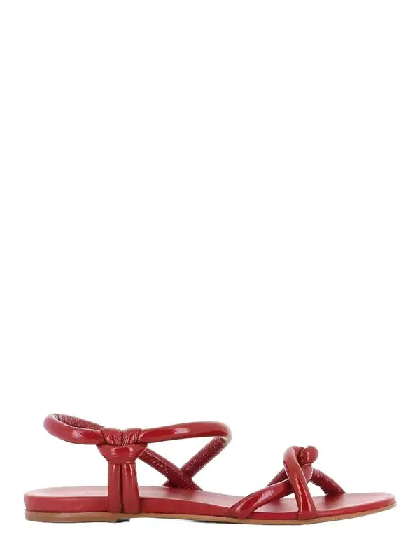 DEL CARLO Knot Strap Sandals - Red