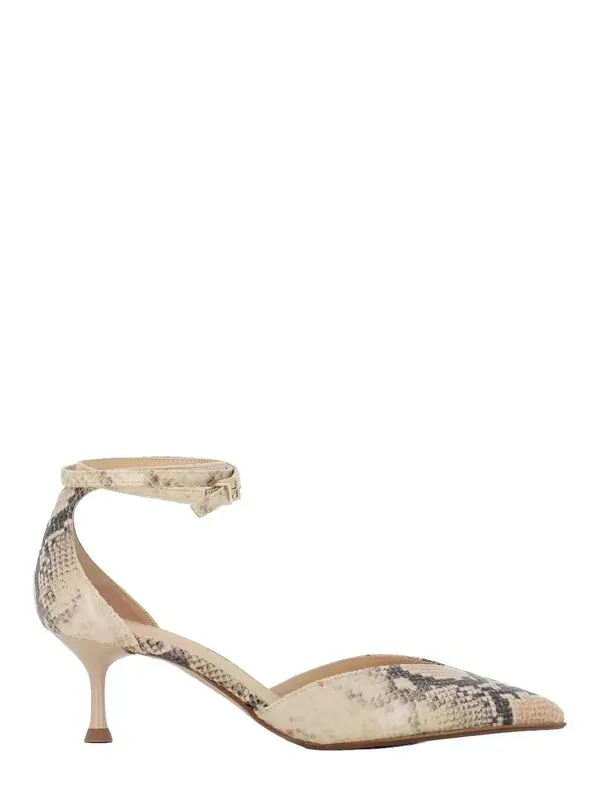 SERGIO LEVANTESI Décolleté Camelia 6 Aspis Snakeskin Pumps - Neutrals