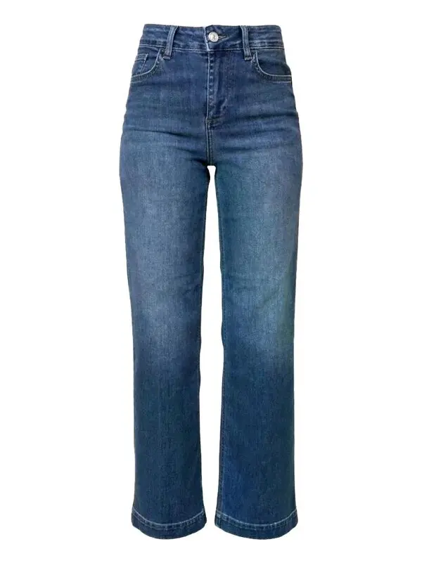 Liu Jo Flared Jeans With Rhinestone Embellishments - Blue