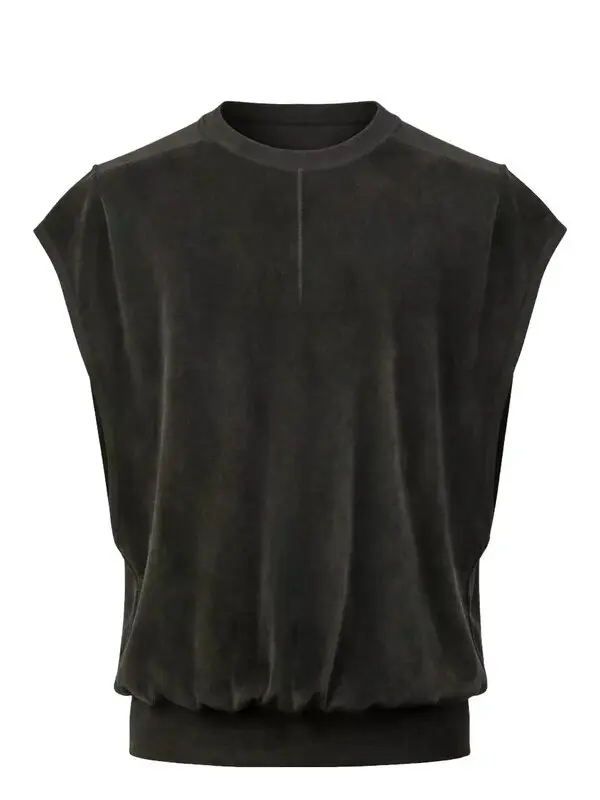 THOM KROM Round-neck Cap-sleeve T-shirt - Black