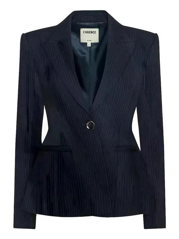 L'Agence Therese Pinstripe Blazer - Blue