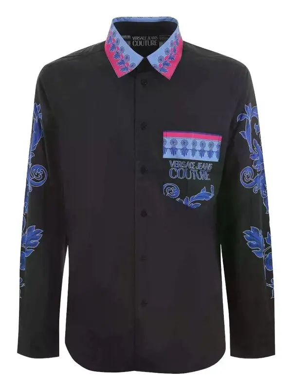 Versace Floral-print Shirt - Black