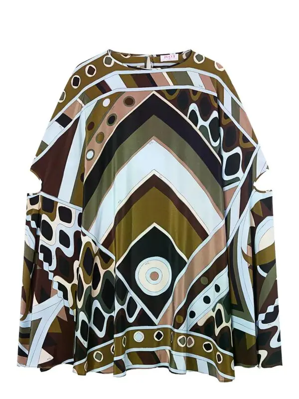 Emilio Pucci Vivara-print Silk Kaftan - Green