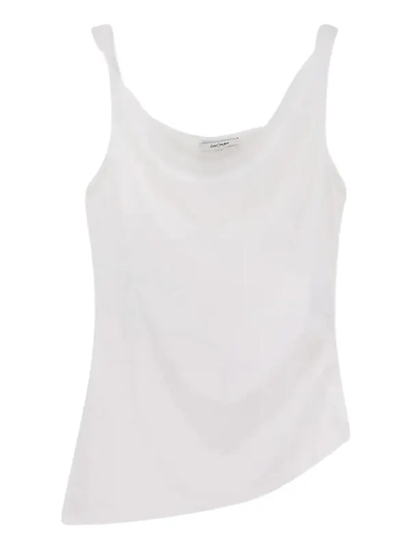 R2W Asymmetric-hem Tank Top - White