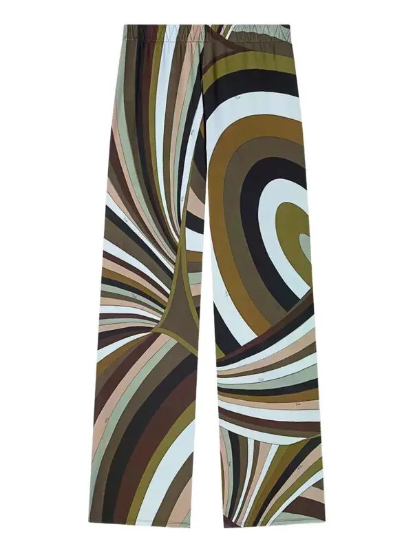 Emilio Pucci Iride-print Trousers - Brown