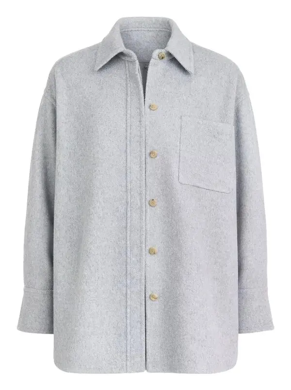 Vince Oversized Button-up Shirt - Grey