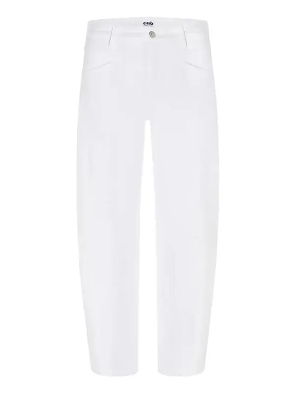 CAMBIO Elin Tapered Leg Jeans - White