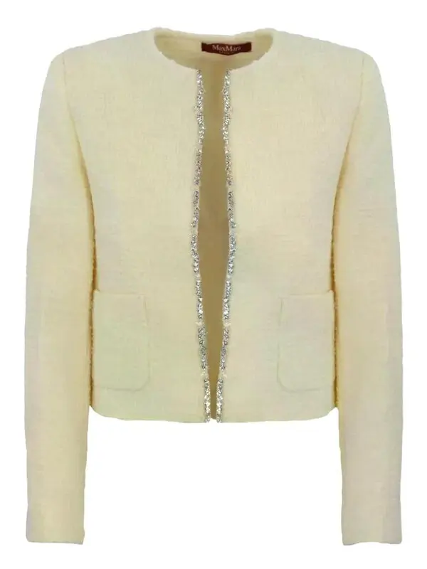 Max Mara Jewel-embellished Jacket - Neutrals