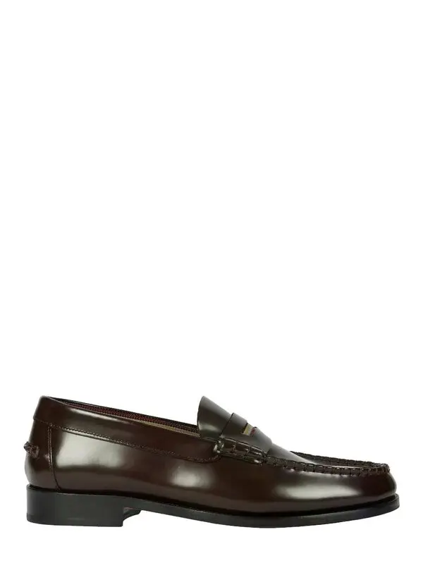 Paul Smith Lido Stripe Penny Loafers - Brown