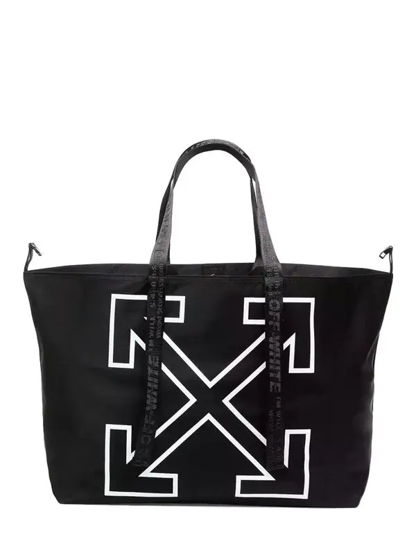 Off-White Graphic Print Tote - Black