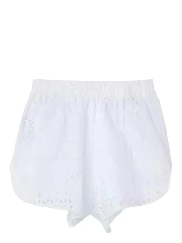 Ermanno Scervino Broderie Anglaise Lace Shorts - White