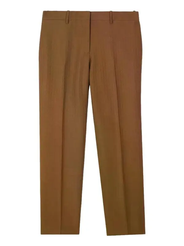 Burberry Wool Mohair Tailored Trousers - Brown