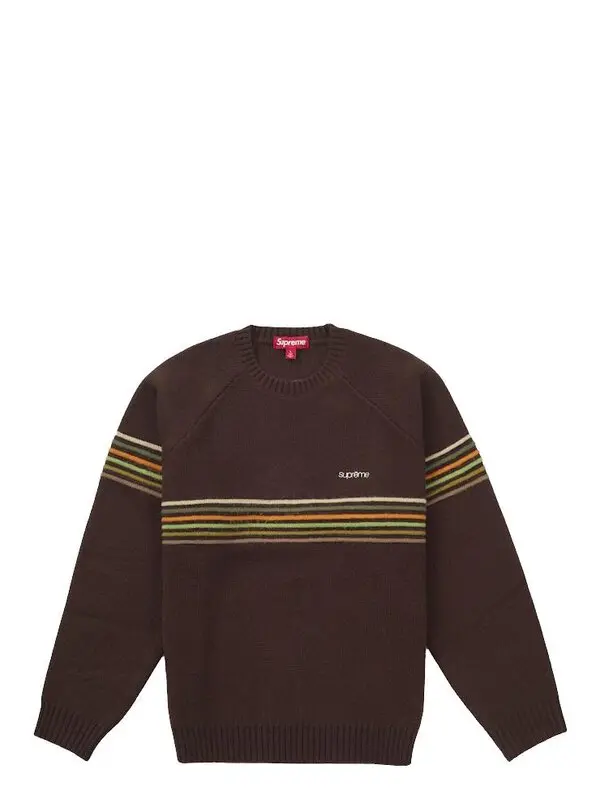 Supreme Striped Sweater - Brown