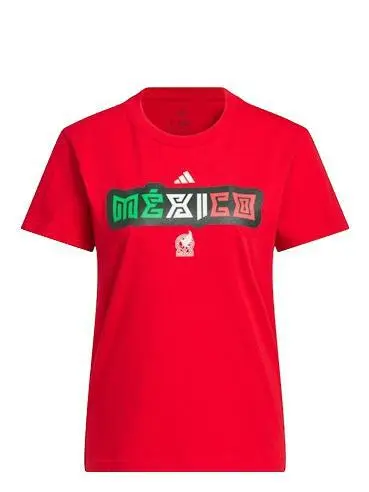 Adidas Fifa World Cup 2026 Mexico Home Graphic Tee - Better Scarelet Red