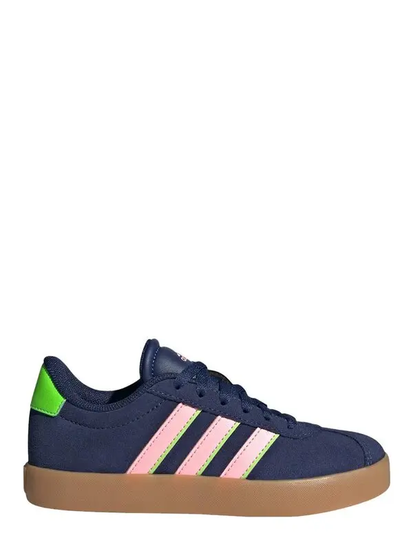 Adidas Vl Court 3.0 Lace Up Sneakers - Dark Blue/pink Spark/solar Green