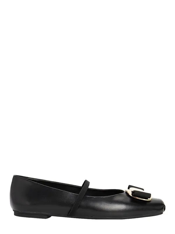 FERRAGAMO Vara Ballet Flat - Black