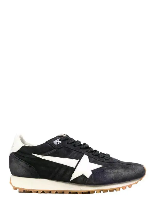 GOLDEN GOOSE Suede Star Leather Sneakers - Black