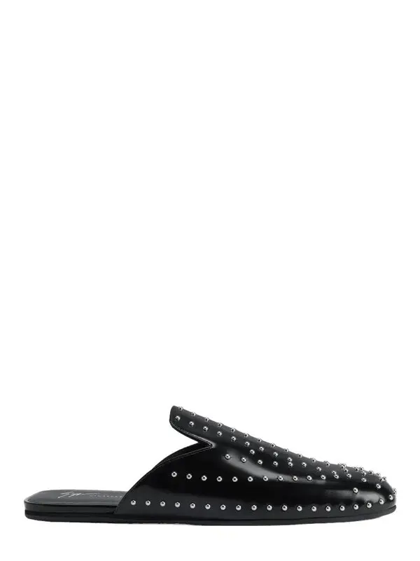 GIUSEPPE ZANOTTI Aristotele Metal-studs Mules - Black