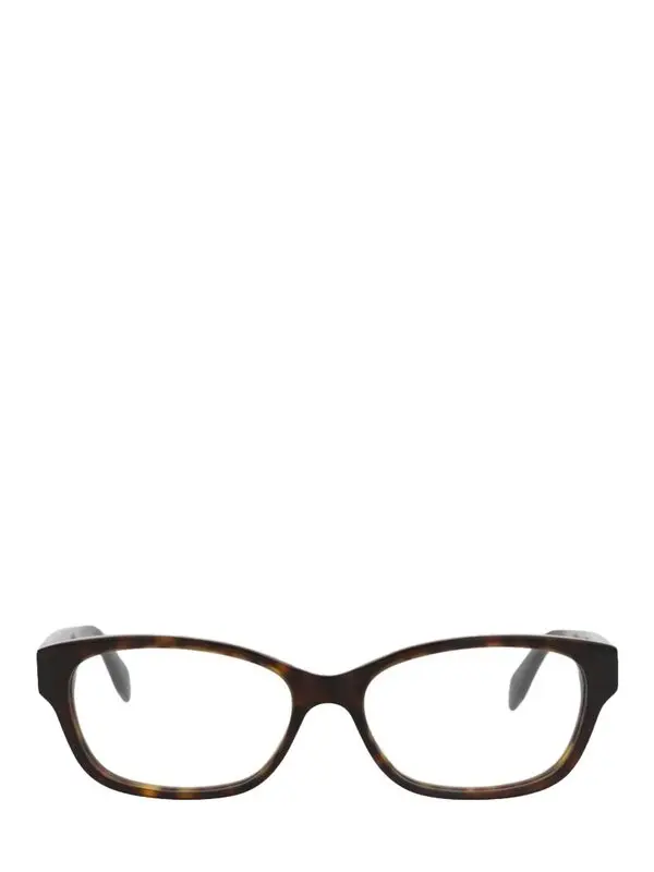 Alexander McQueen Square Optical Frames - Havana Havana Transparent (am0344o/30011495/002)