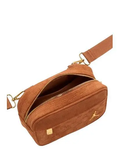 Nike Jordan Suede Monogram Camera 1.5l Bag - Cognac