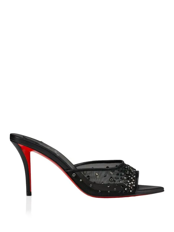 CHRISTIAN LOUBOUTIN Miss Z Embellished Mules - Black