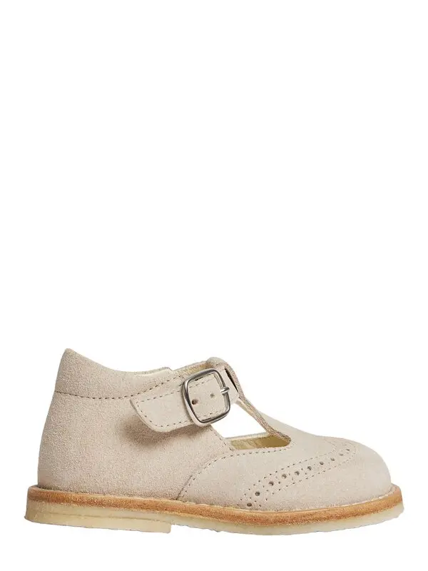 Bonpoint Leather Crib Shoes - Beige