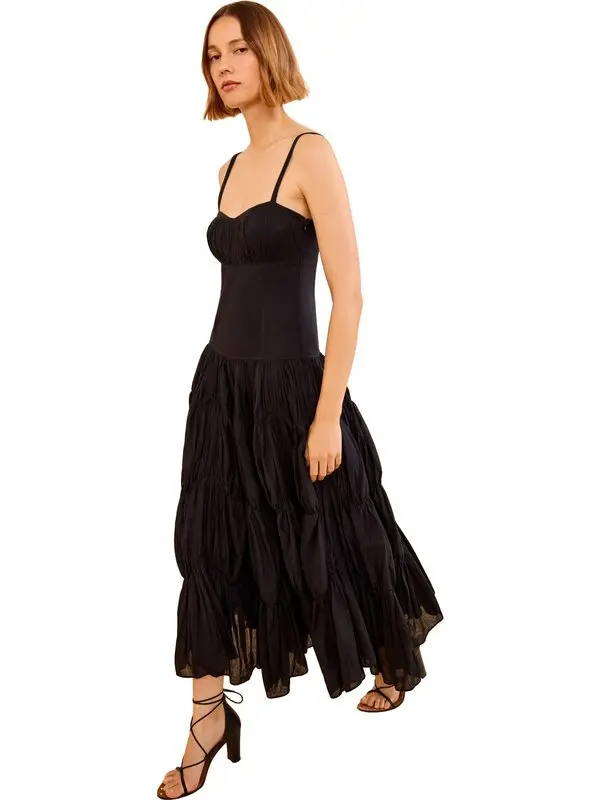 Ulla Johnson Emmalina Midi Dress - Noir