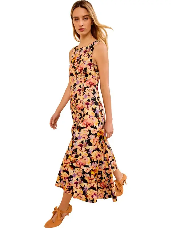 Ulla Johnson Georgia Cotton Midi Dress - Night Bloom