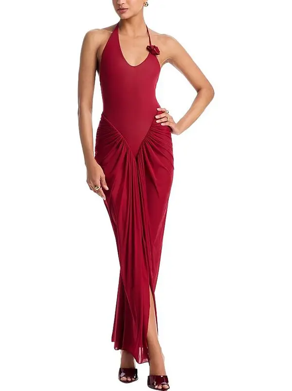 MAYGEL CORONEL Vestalia Halter Dress - Merlot