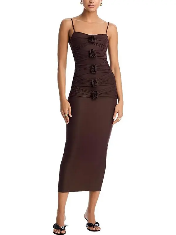 MAYGEL CORONEL Susurro Midi Dress - Wood