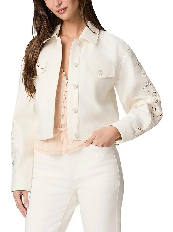 Paige The Michele Jacket - Tonal Ecru Embroidered